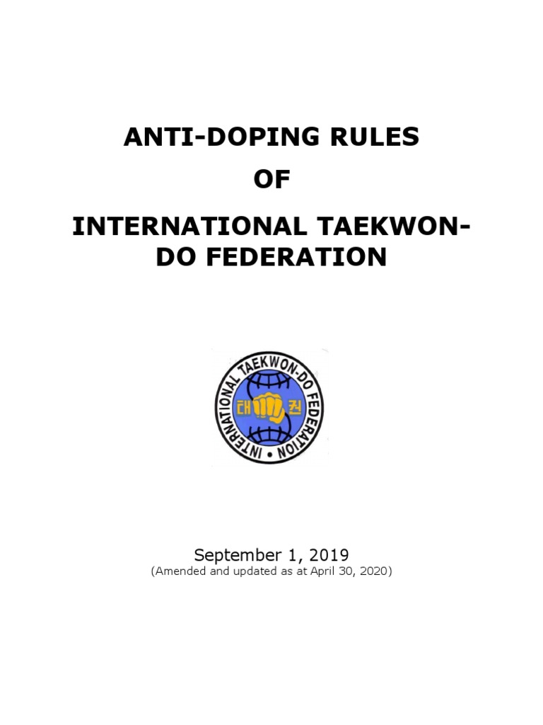 ITF Anti Doping Rules 2019 Updated Apr.2020 | PDF | Burden Of Proof ...