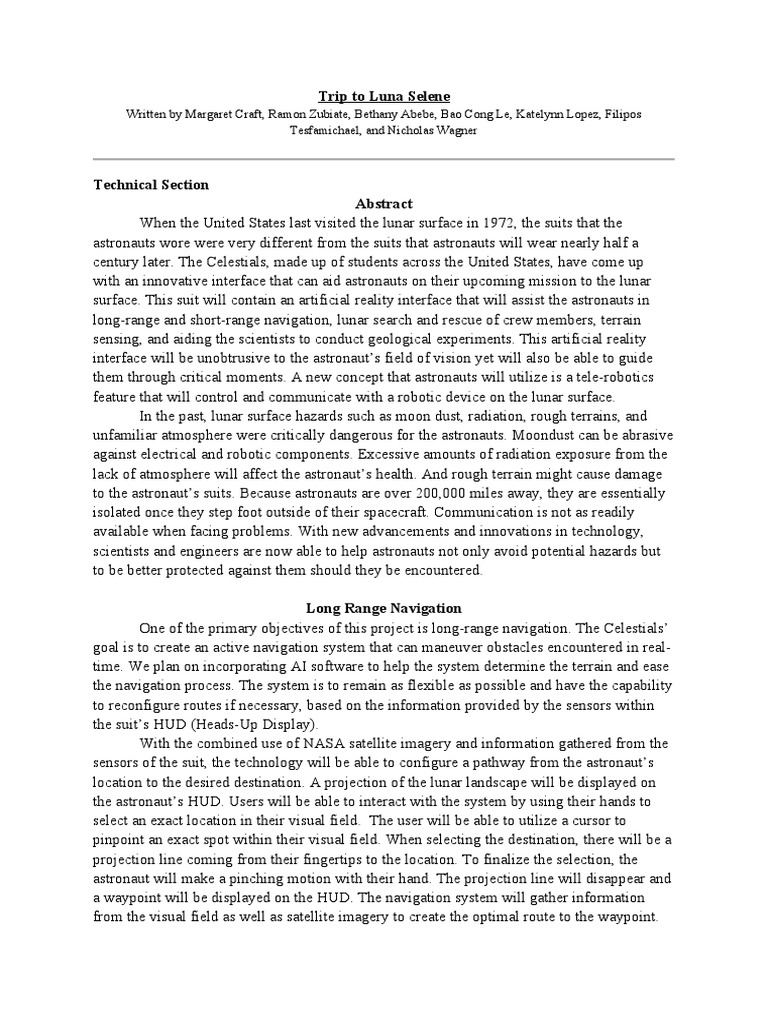 Trip To Luna Selene Written by The Celestials | PDF | Moon | User Interface
