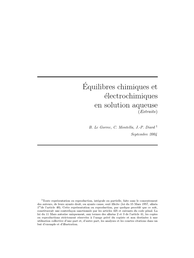 Equilibres Chimiques Et Électrochimiques en Solution Aqueuse (PDFDrive) | Descargar gratis PDF ...