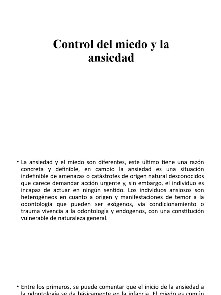 Control Del Miedo y La Ansiedad | PDF | Ansiedad | Temor