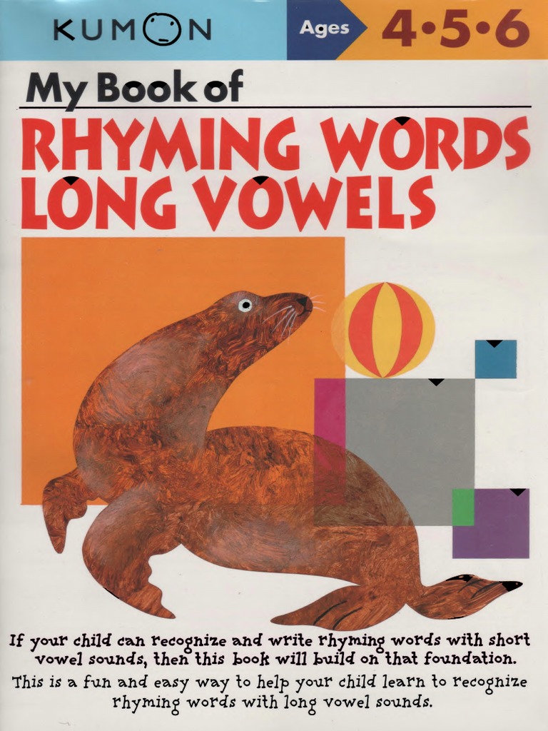 4-5-6 Years My Book of Rhyming Words Long Vowels.o | PDF