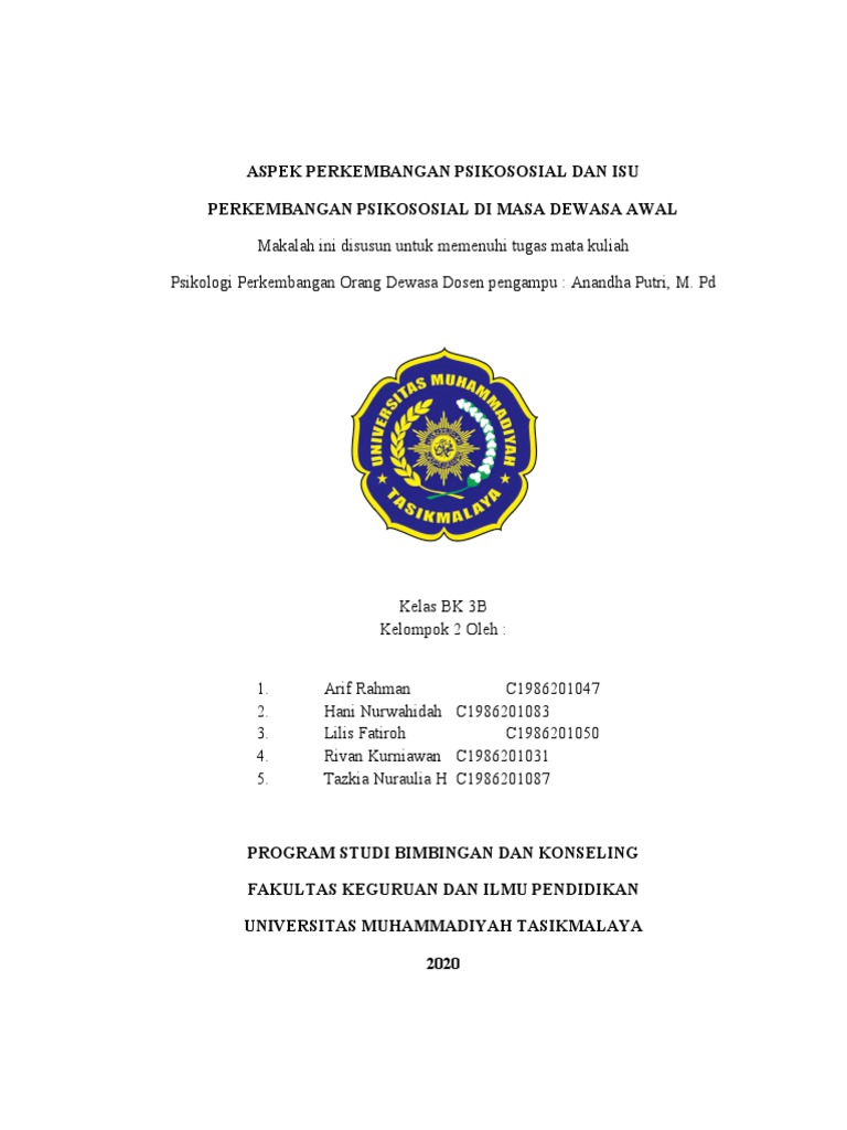 Kel 2 PPD Aspek Perkembangan Psikososial Dan Isu | PDF | Pengembangan Diri | Sains & Matematika