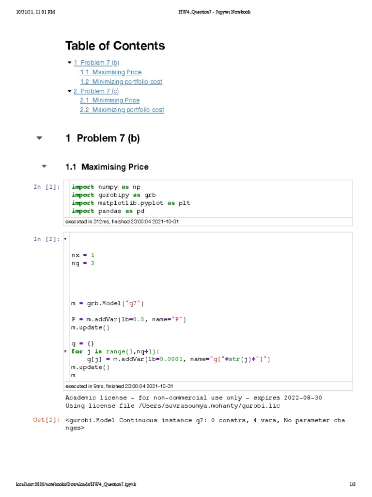 HW4 - Question7 - Jupyter Notebook | PDF | Thread (Computing ...