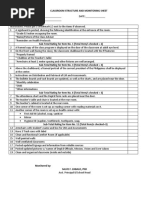 Classroom Structuring Evaluation Checklist | PDF | Classroom | Human Nature