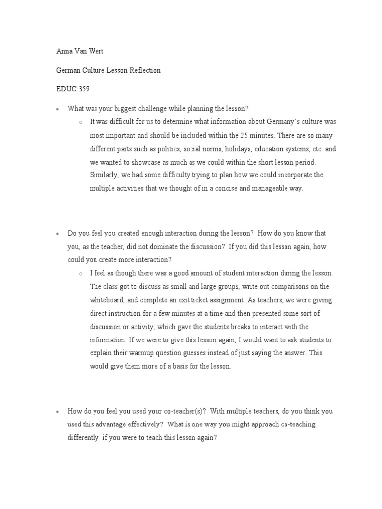 Culture Reflection | Download Free PDF | Cognition | Teaching