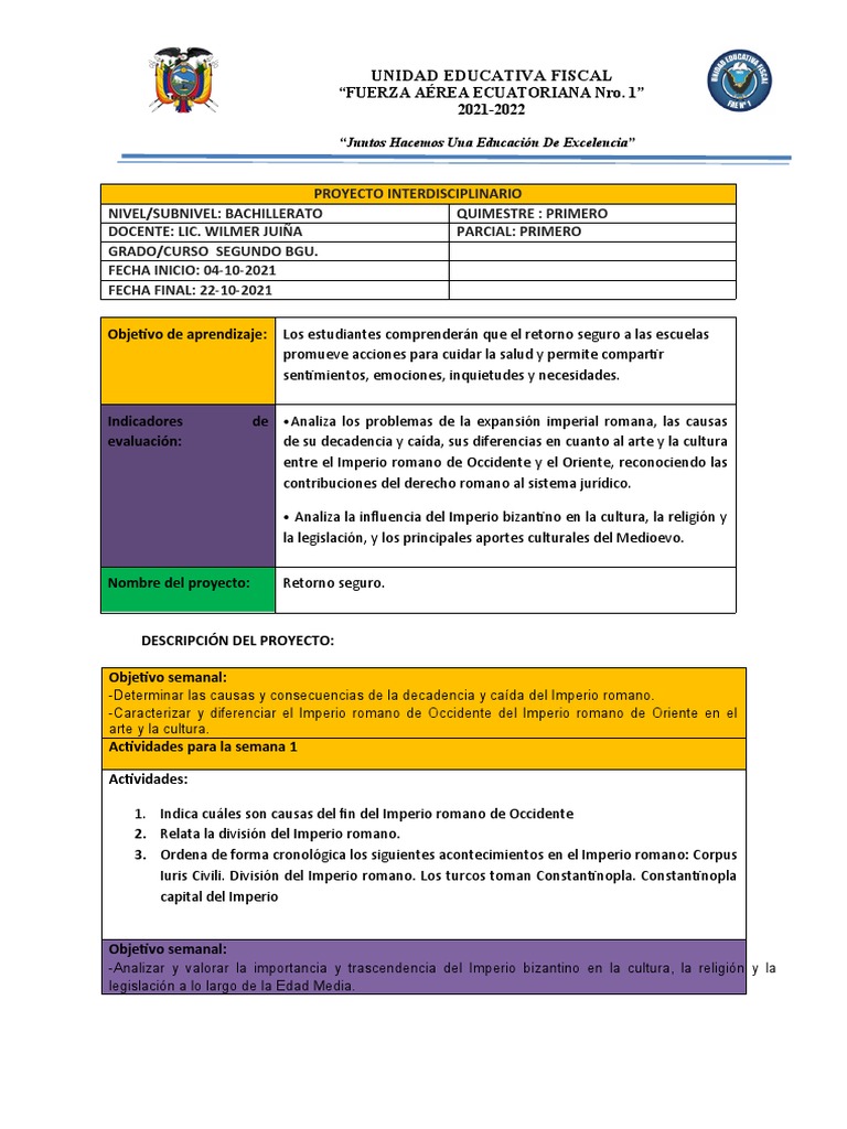 2do FICHA DE PROYECTOS INTER2021-2022 | PDF | imperio Romano | imperio ...