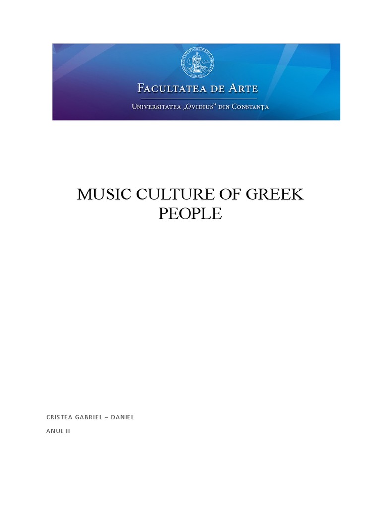 A Rich Musical Heritage: An Overview of Traditional and Modern Greek ...