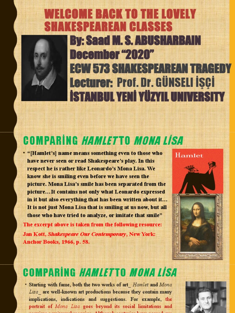 Hamlet As The Mona Lisa of Literature | PDF | Hamlet | Emotions