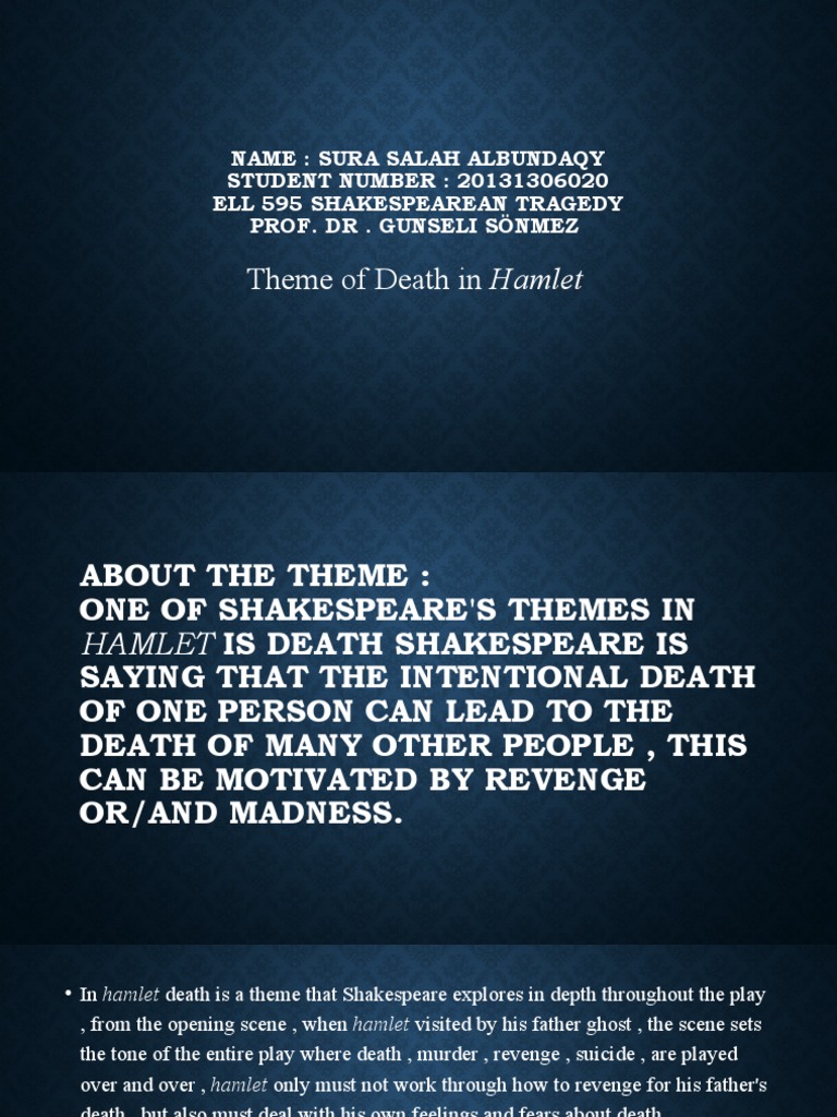 Hamlet Death | PDF | Hamlet | Shakespearean Tragedies
