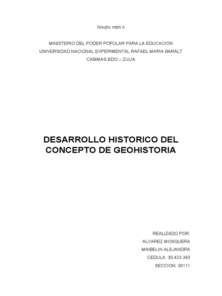 Desarrollo Histórico de la Geohistoria | PDF | Geografía | America latina