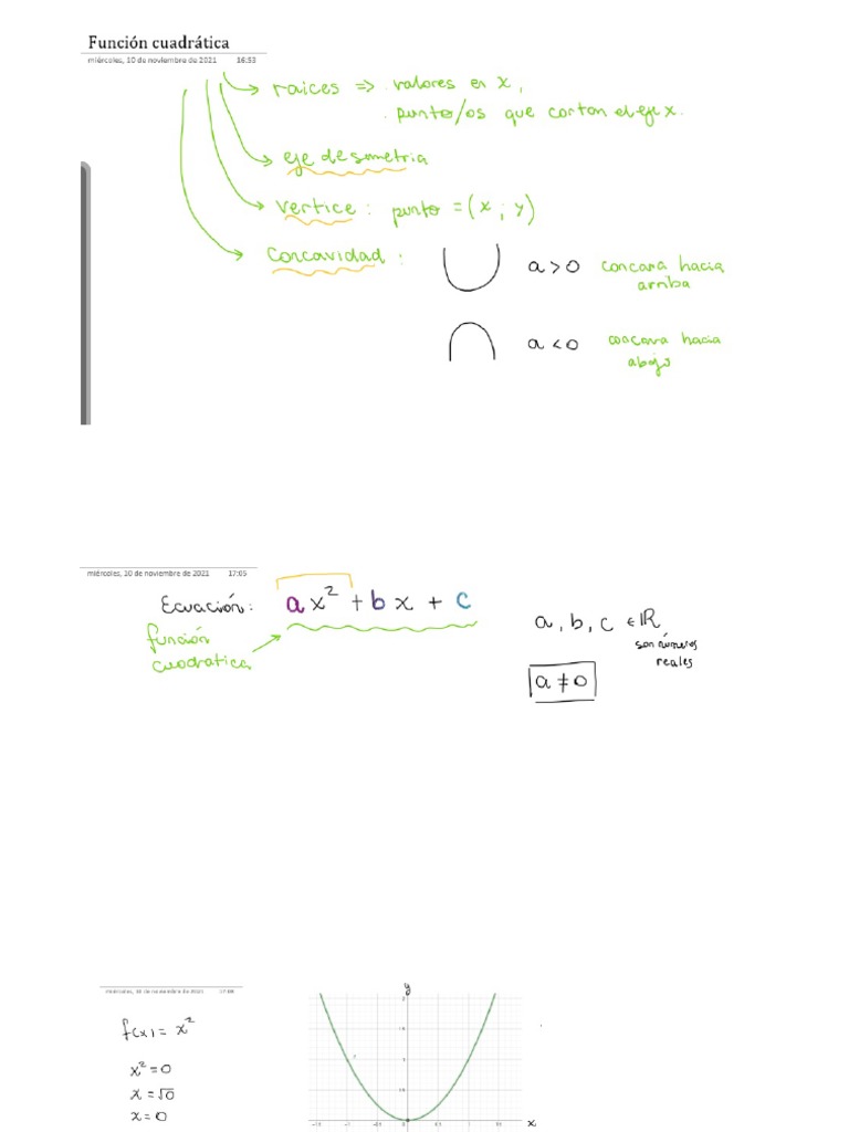 Clase Funcion Cuadratica Desplazamientos | PDF