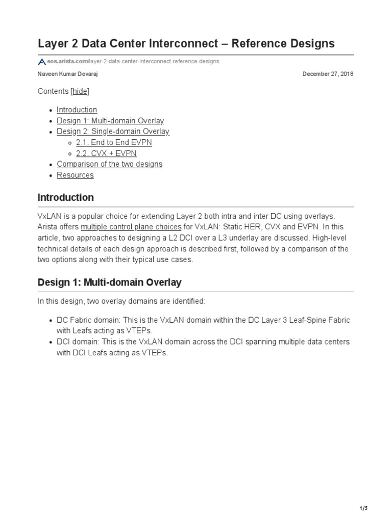 Layer 2 Data Center Interconnect Reference Designs | PDF | Routing | Data Transmission