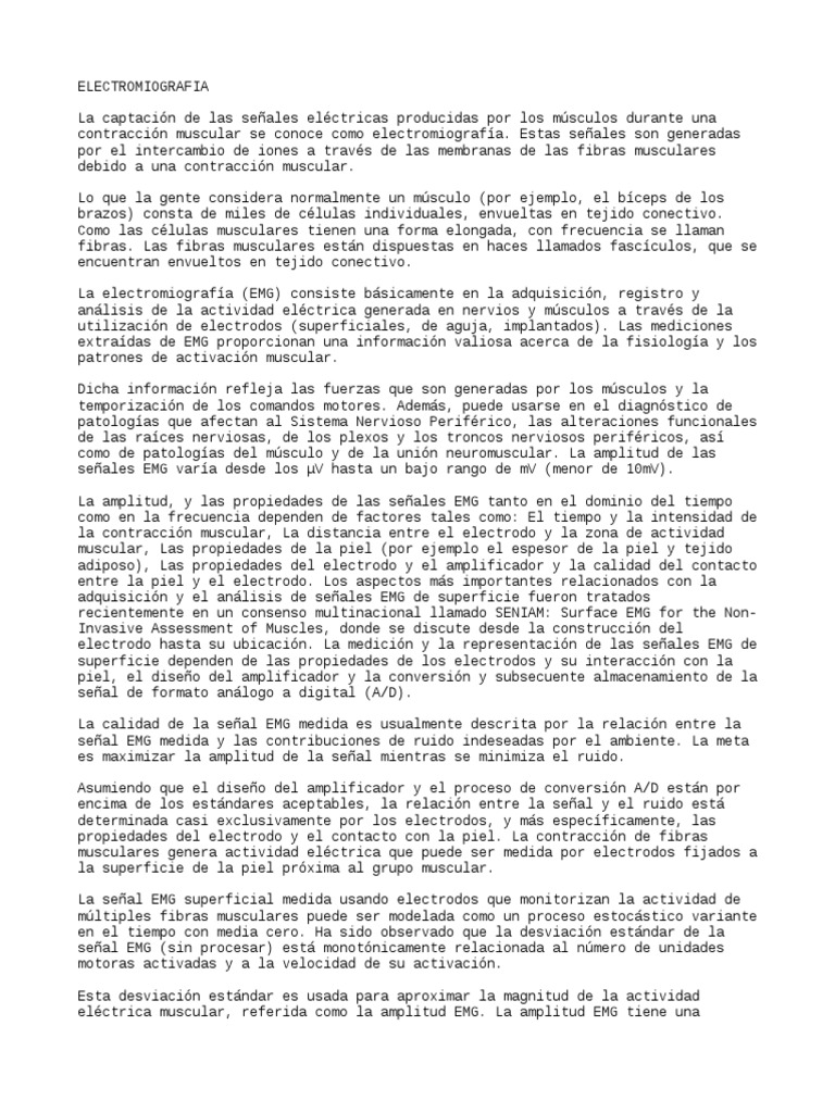 Electromiografo | Descargar gratis PDF | Electromiografia | Filtro electronico