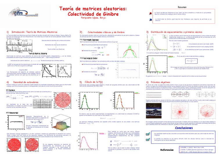 Teoría de Matrices Aleatorias: Colectividad de Ginibre: Peropadre López ...