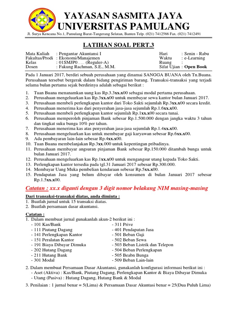 Latihan Soal PAK-I Pert.3 | PDF