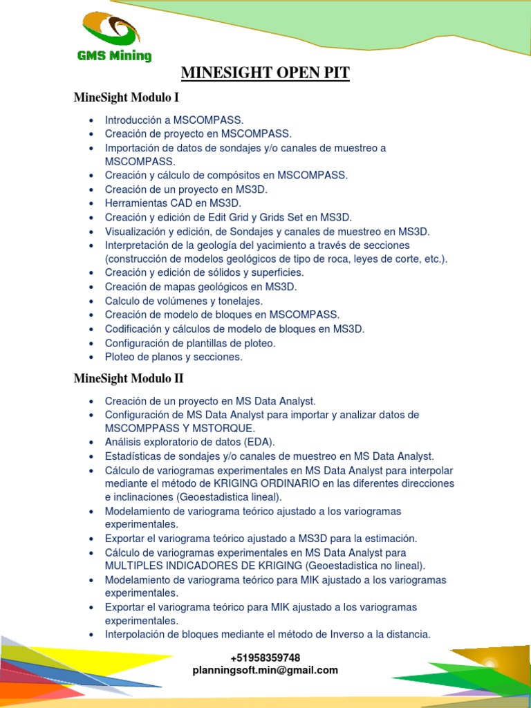 Curso MineSight Completo | Descargar gratis PDF | Estadísticas ...