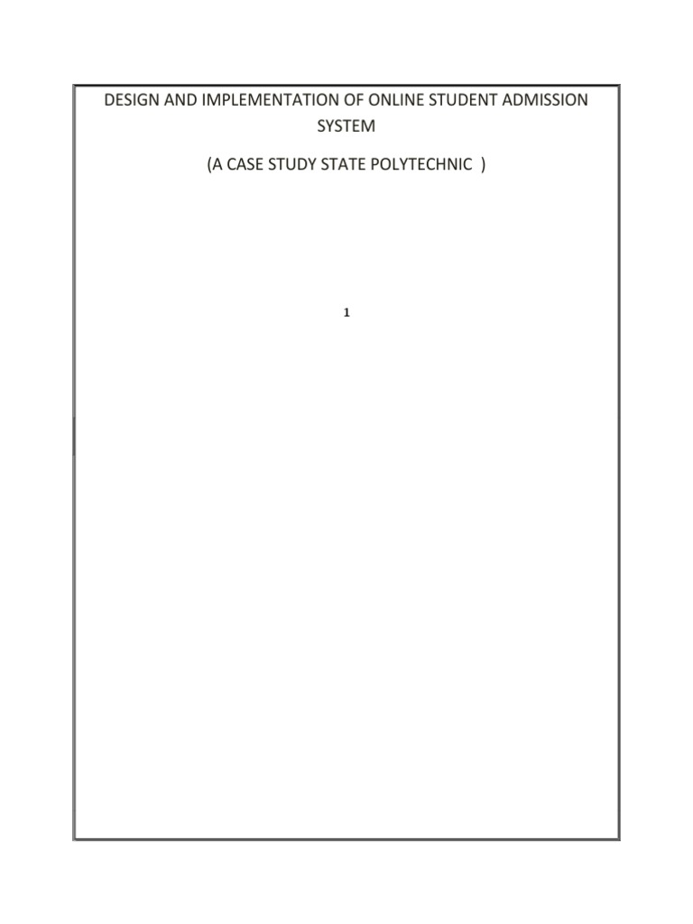 DESIGN - AND - IMPLEMENTATION - OF - ONLINE - STUDENTonLIne AdMIssion ...