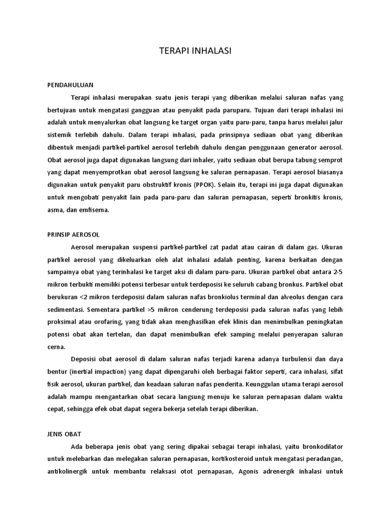Terapi Inhalasi | PDF