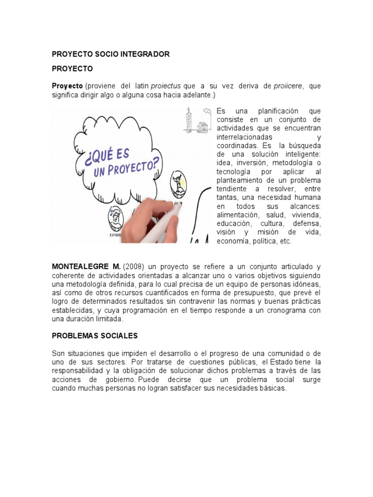 Proyecto Socio Integrador | PDF | Aprendizaje | Planificación
