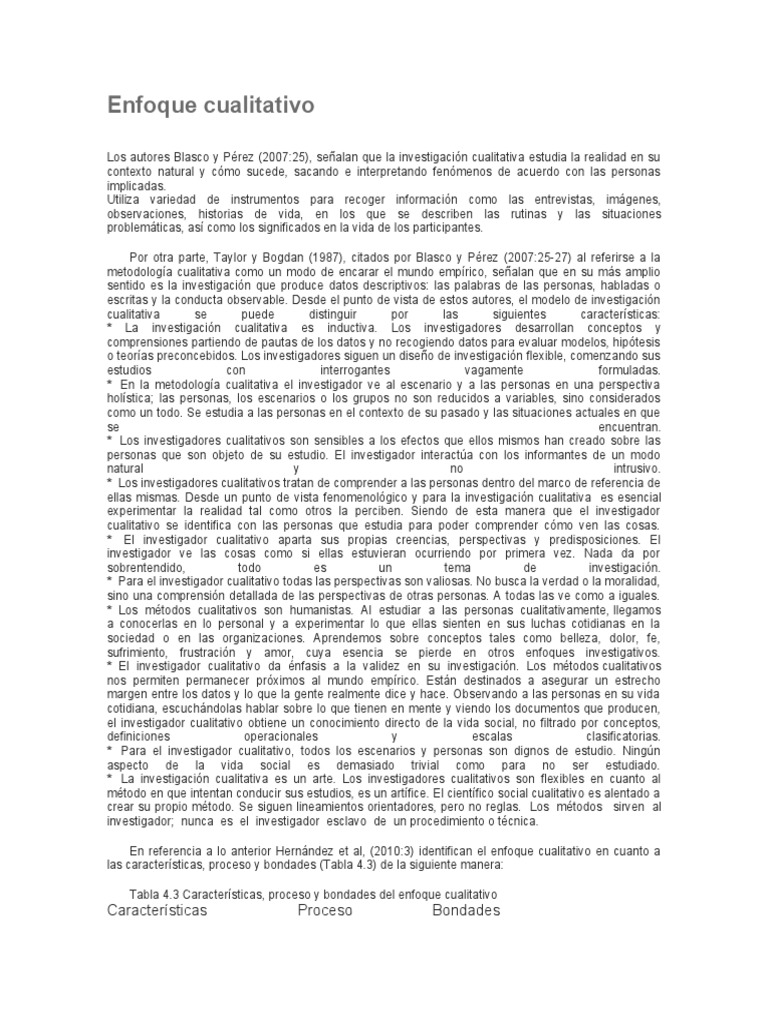 Enfoque Cualitativo | PDF | Teoría | Etnografía