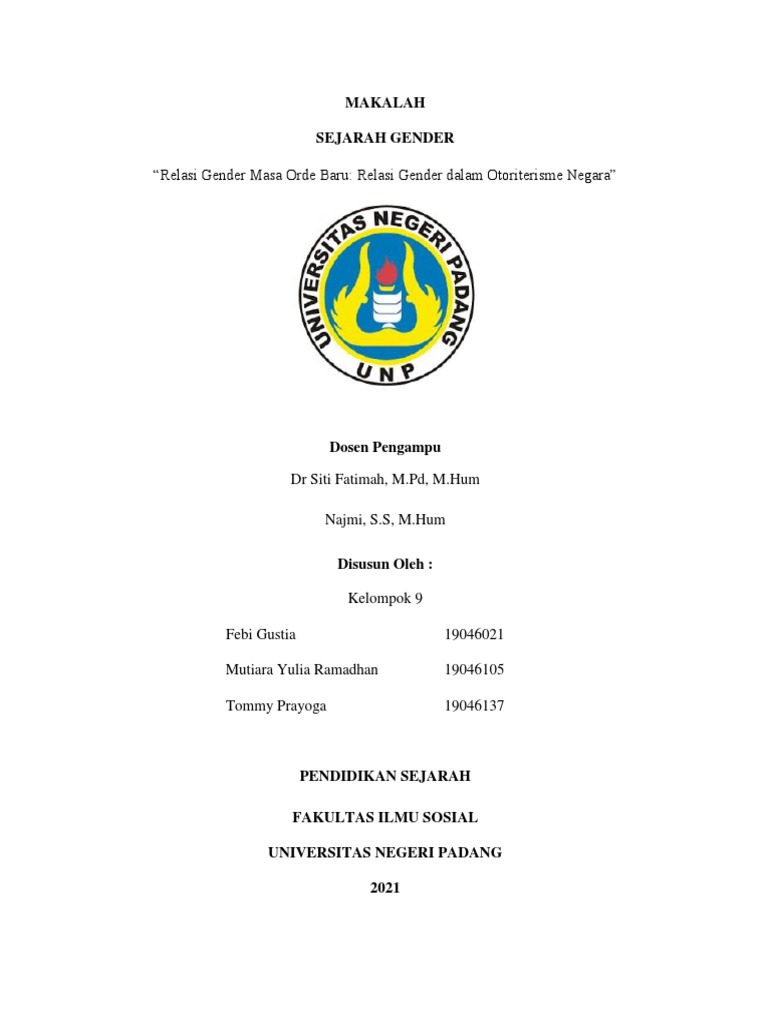 Makalah Sej - Gender Kel 9 | PDF