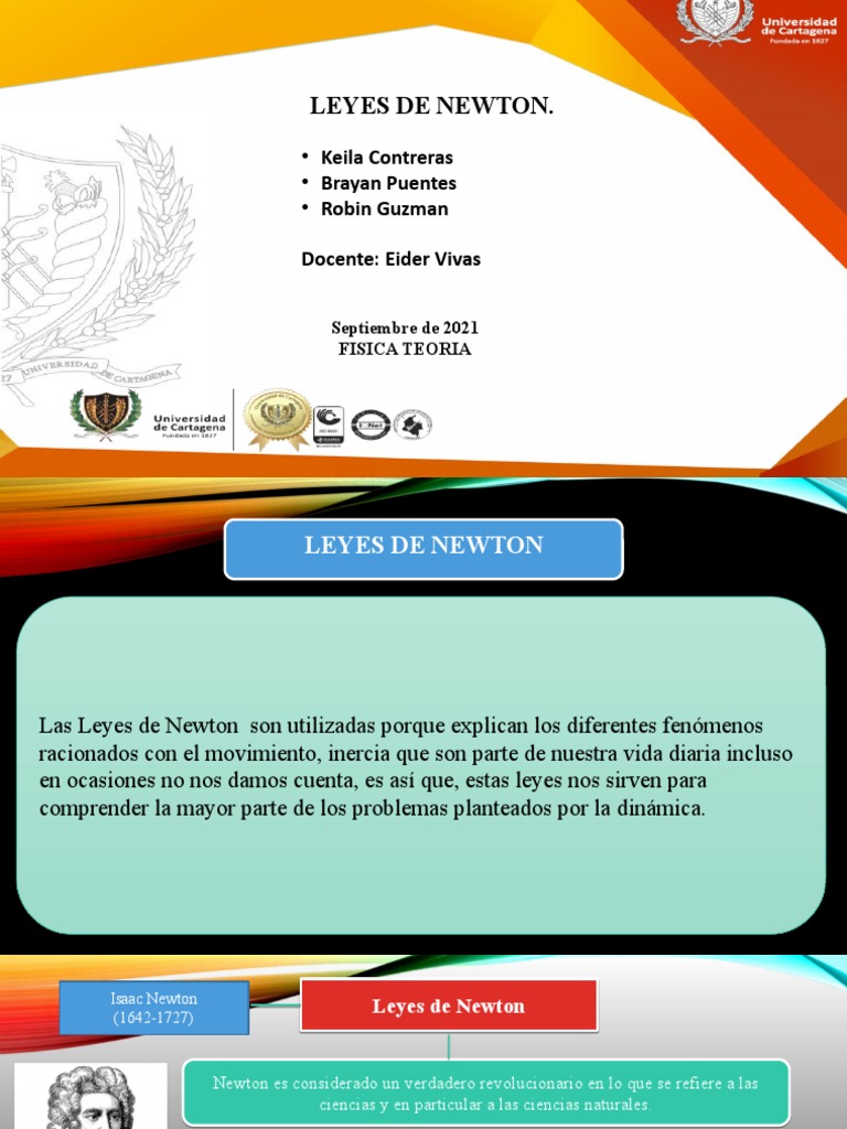 Diapositivas Leyes de Newton | PDF | Las leyes del movimiento de Newton ...