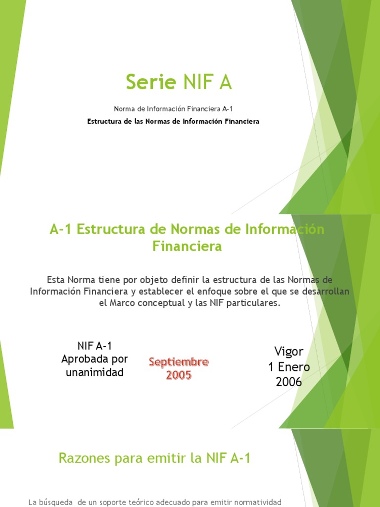 NIF A-1 Estructura de Las NIF | PDF | Contabilidad | Estado financiero