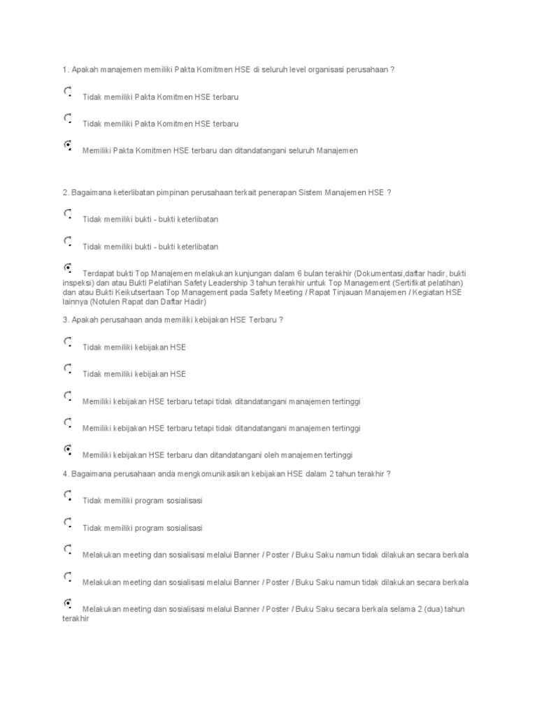 Pertanyaan CSMS PGN | PDF