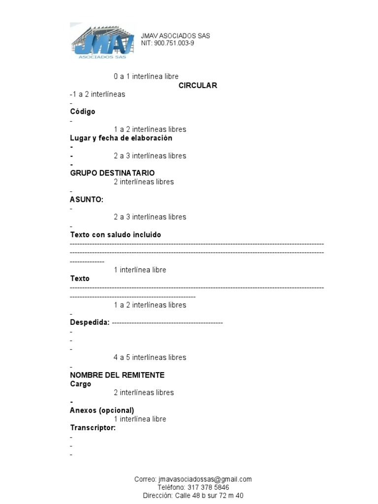 Circular de JMAV Asociados SAS | PDF