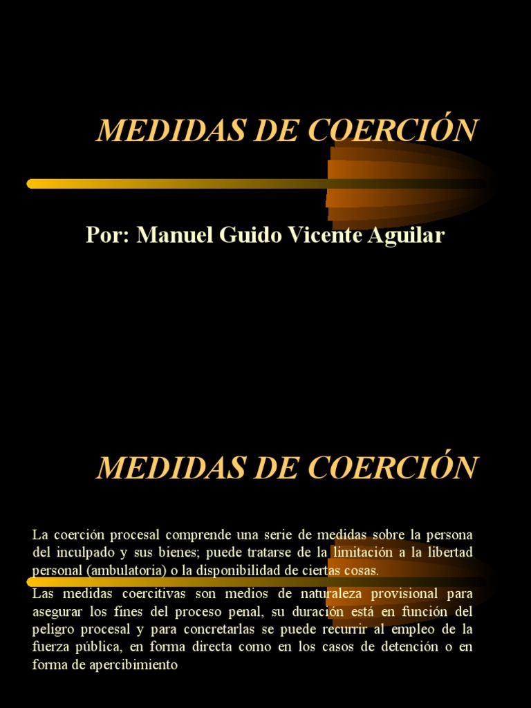 Medidas de Coerción en el Proceso Penal | PDF | Derecho penal | Ley ...