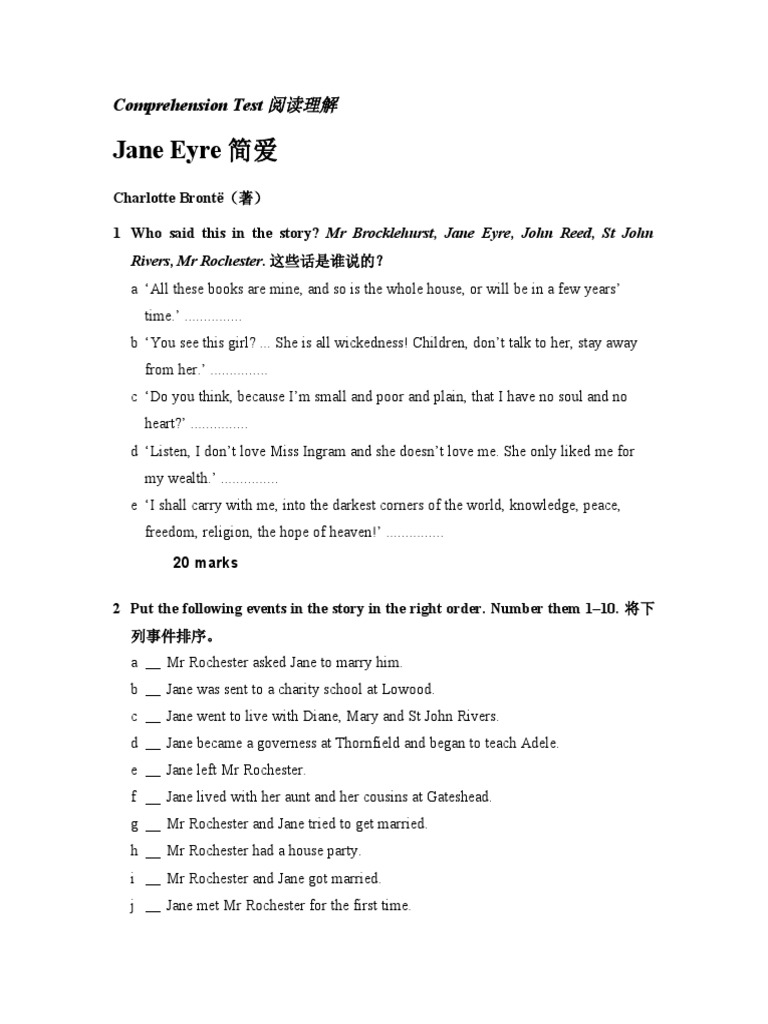 Jane Eyre | PDF | Jane Eyre | British Bildungsromans