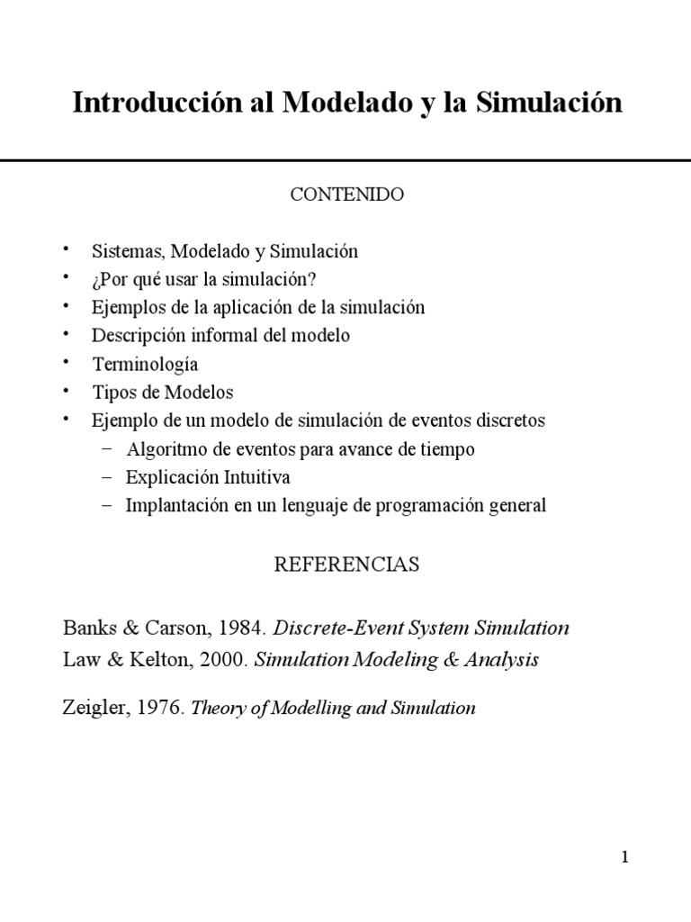 Modelado y Simulacion | PDF | Simulación por ordenador | Simulación