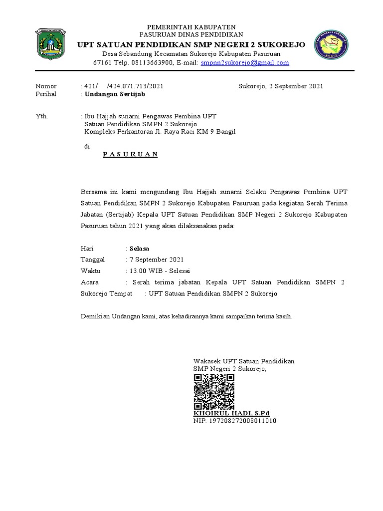 Undangan Pengawas | PDF