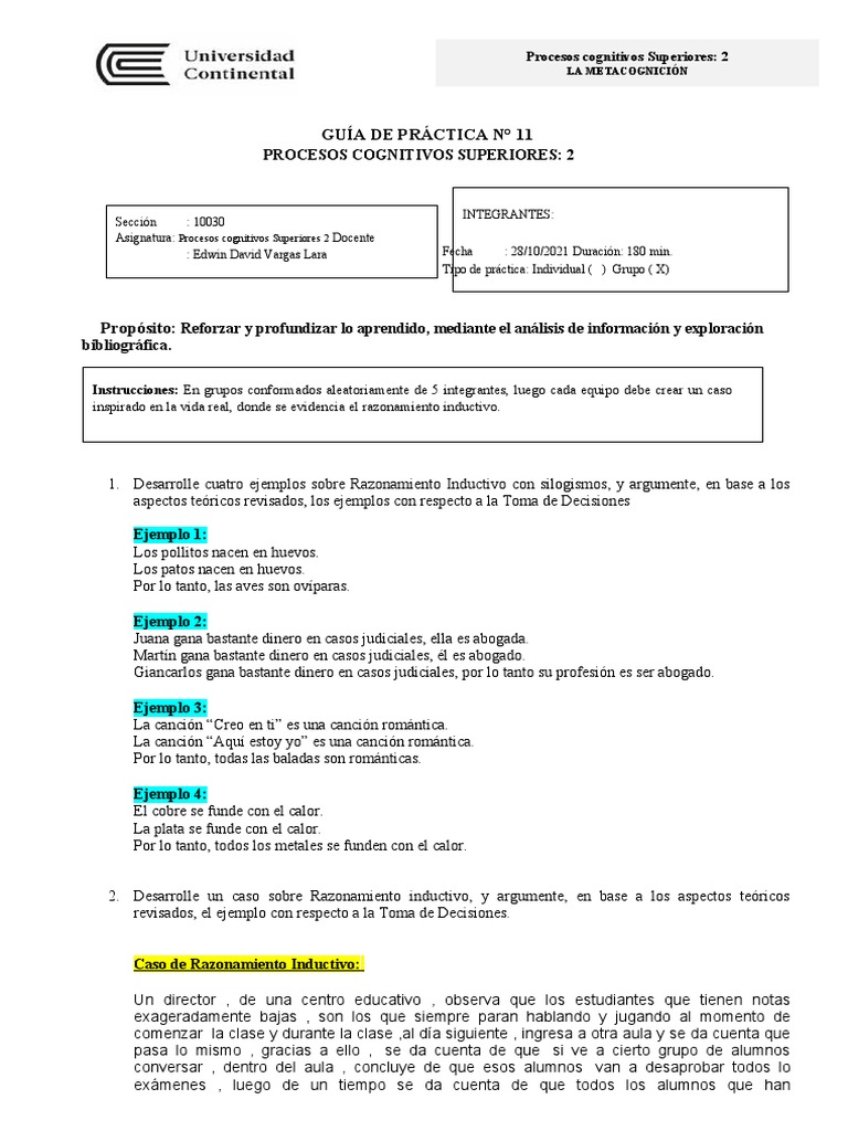 Razonamiento Inductivo y Analógico | PDF | Razón | Razonamiento inductivo