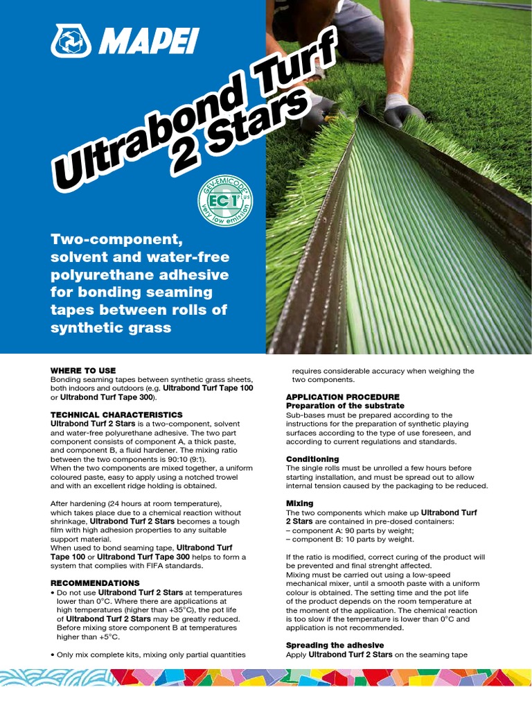 Ultrabond Turf 2 Stars: Tur F | PDF | Adhesive | Viscosity
