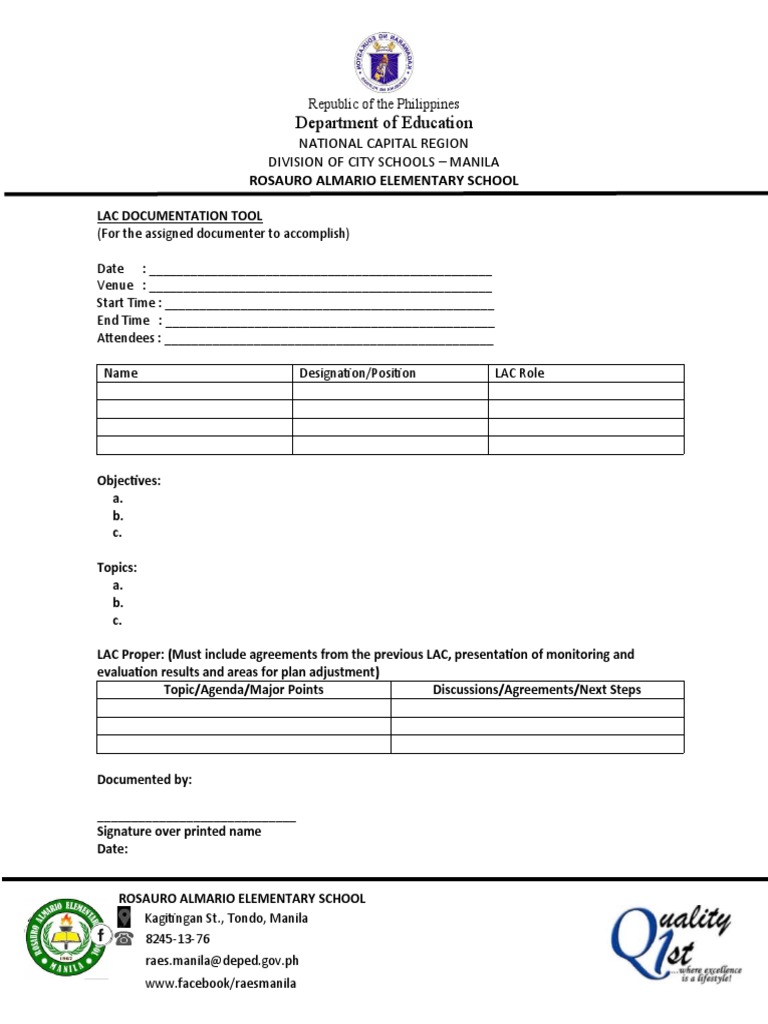 Lac Session Documenter Tool | PDF
