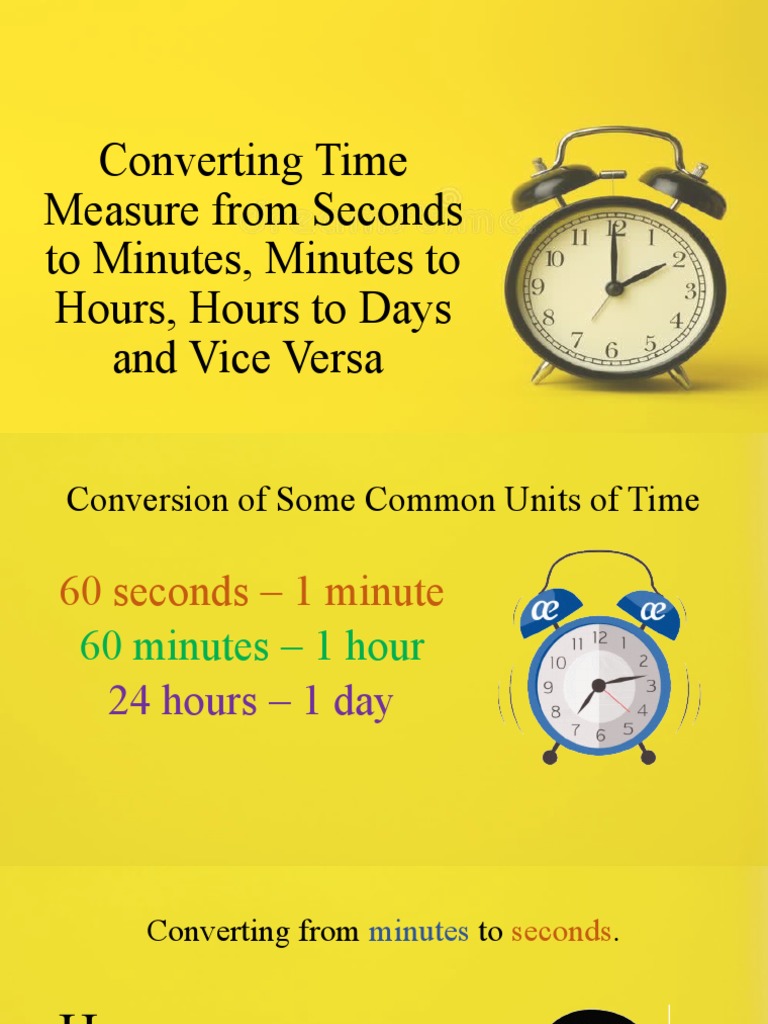 Converting Time Measure From Seconds To Minutes | PDF