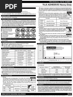 ABC Tile Adhesive Original Technical Data Sheet | PDF