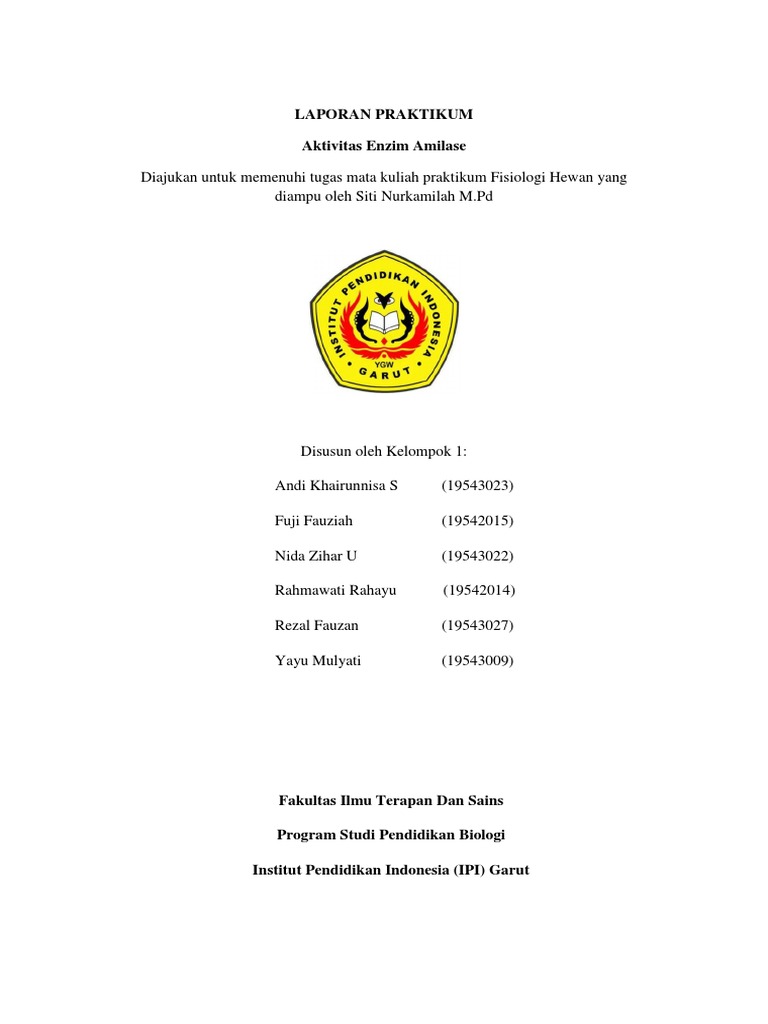 Laporan Praktikum Enzim Amilase | PDF