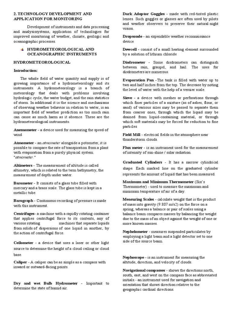 Hydrometeorological Instruments | PDF | Remote Sensing | Lidar
