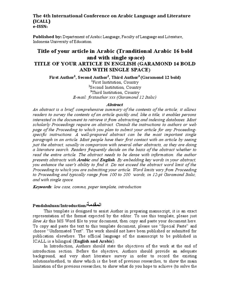 Template Prosiding | PDF | Abstract (Summary) | Search Engine Indexing