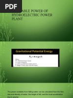 Hydro Power Calculation Guide | PDF | Power (Physics) | Hydroelectricity