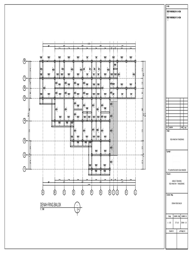 Denah Ring Balok RSIA Makiyah | PDF