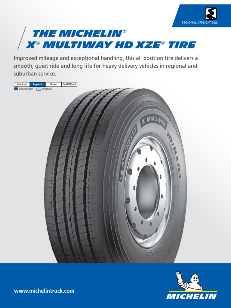 The Michelin X Multiway HD Xze Tire | PDF | Tire | Fuel Economy In ...