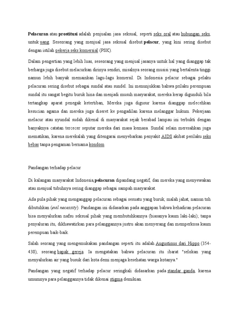 Pandangan Masyarakat Terhadap Pelacuran | PDF