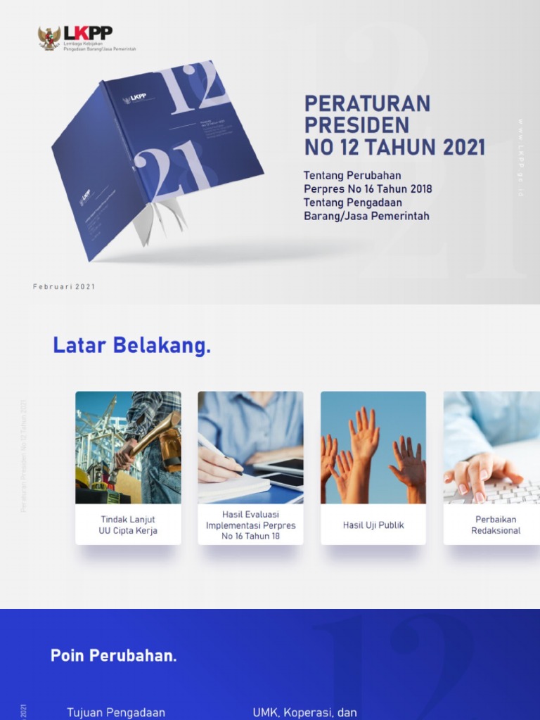 Paparan Perpres 12 Tahun 2021 | PDF