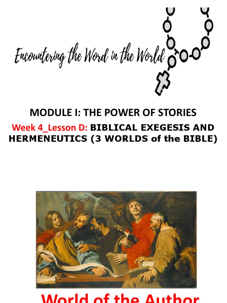 Week 4 - Lesson D - 3 Biblical Worlds | PDF | Bible | Genesis Creation ...
