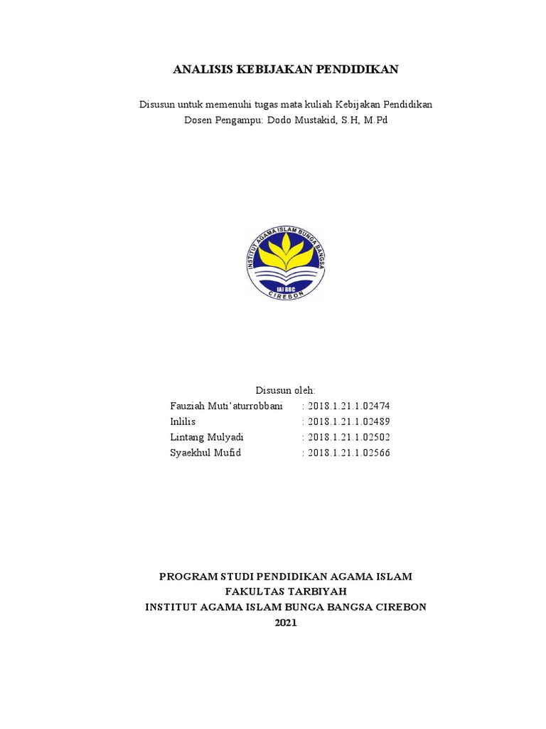 Makalah Kel. 6 Analisis Kebijakan Pendidikan | PDF