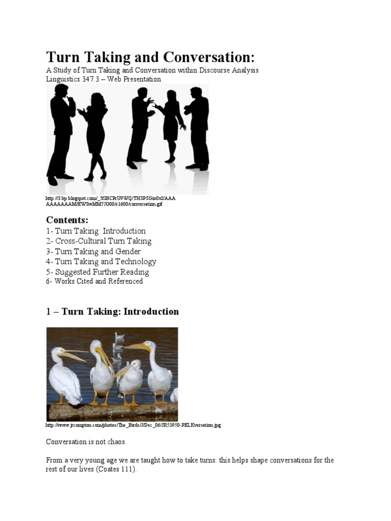 Turn Taking and Phatic Communication | PDF | Conversation | Cognition