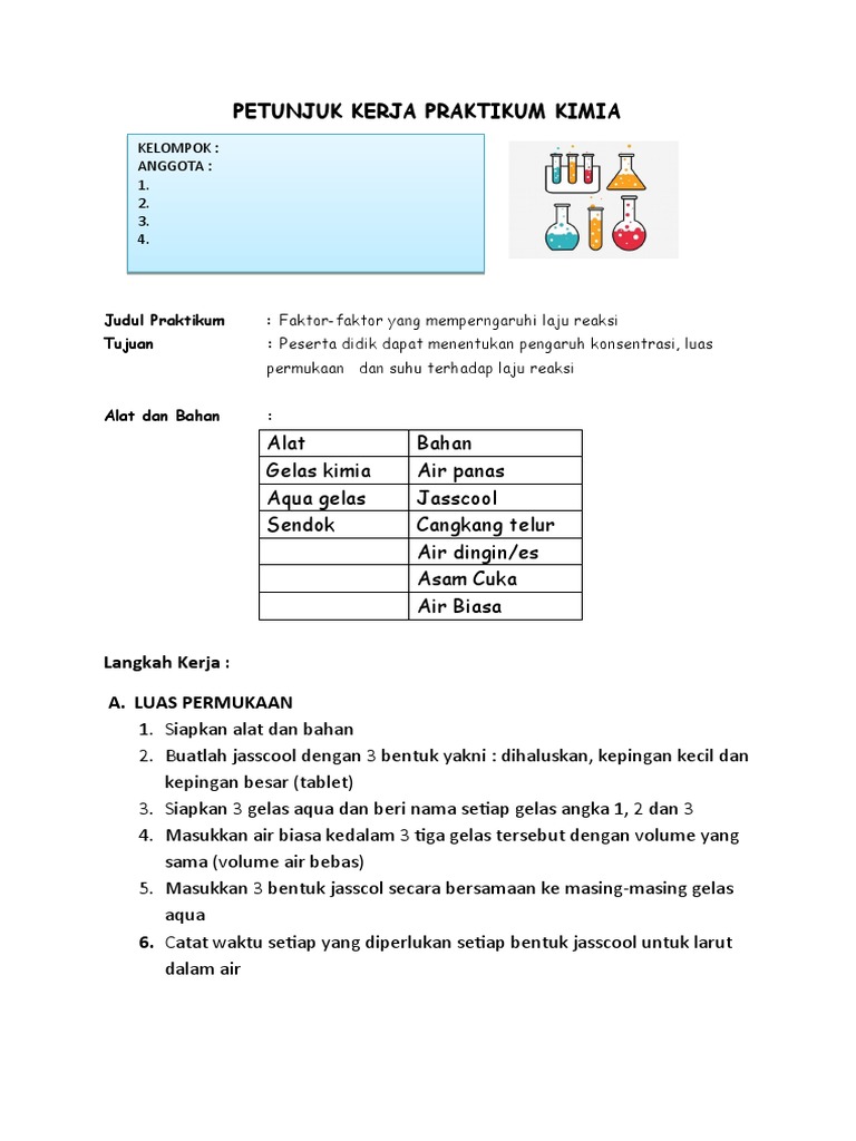 Petunjuk Kerja Praktikum Kimia | PDF